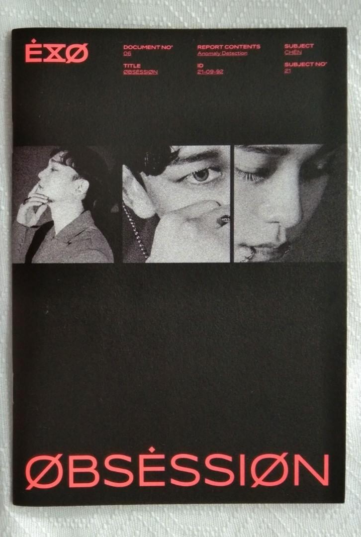 EXO Obsession Chen Photobook (Official), Hobbies & Toys, Memorabilia ...