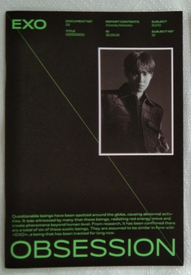 EXO Obsession Suho Photobook (Official), Hobbies & Toys, Memorabilia ...