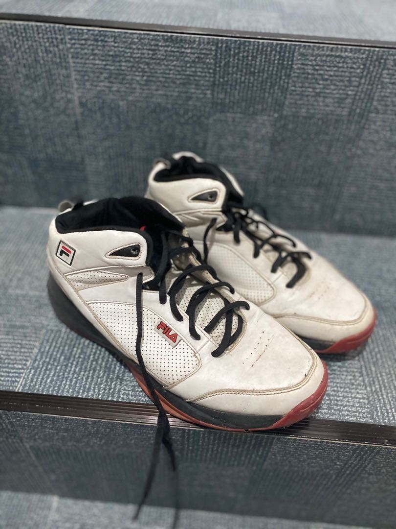 Fila high cut white sneakers, Men's Fashion, Footwear, Sneakers on ...