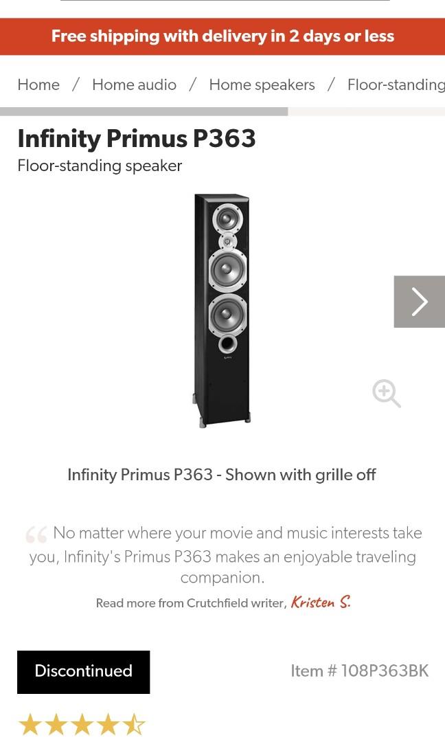 For Sale: Infinity Primus PC351 Center Speaker Infinity Primus P363 ...