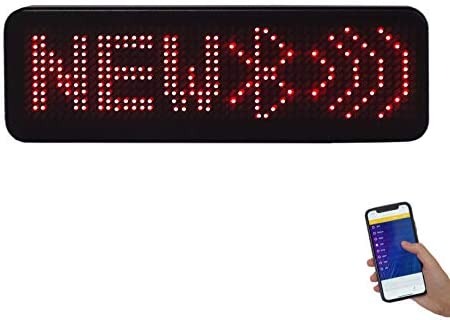 [FREE DELIVERY]Wireless Bluetooth LED Name Badge Rechargeable Name Tag ...