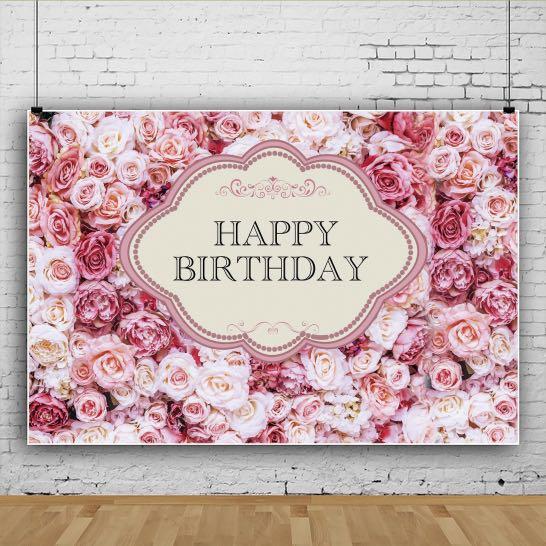 Generic birthday banner backdrop/ party deco, Hobbies & Toys ...
