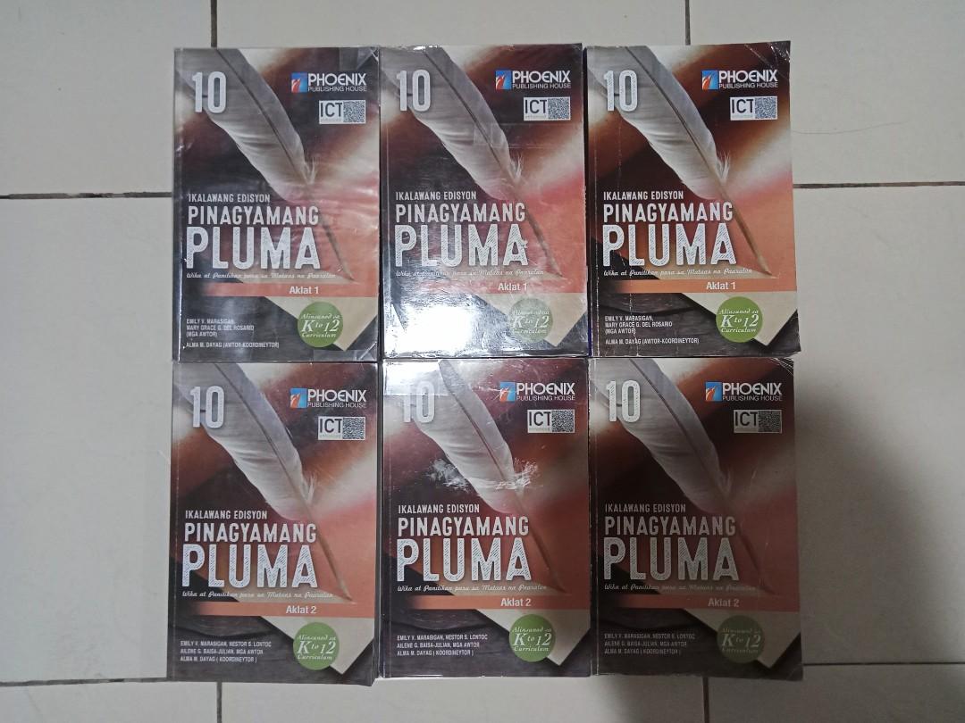 Grade 10 Filipino Book Textbooks Pluma Aklat 1 & Aklat 2, Hobbies ...