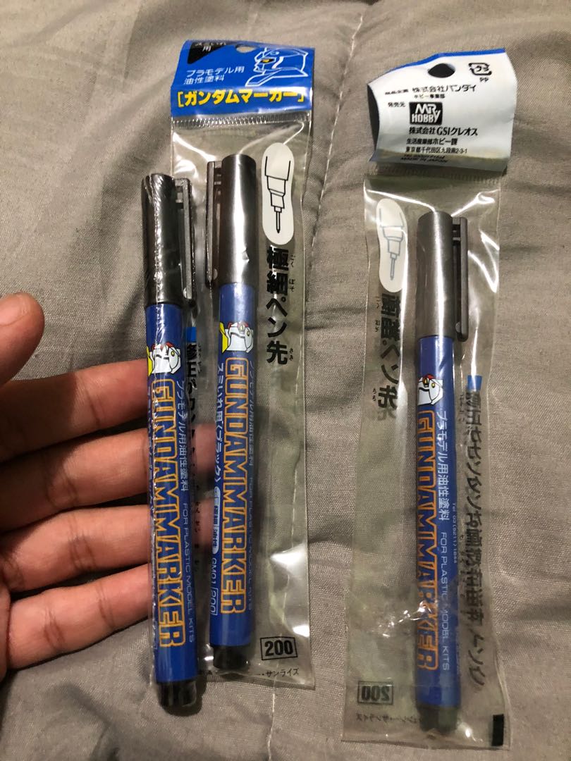 Gundam marker pen for model kits set bundle, Hobbies & Toys, Stationary ...