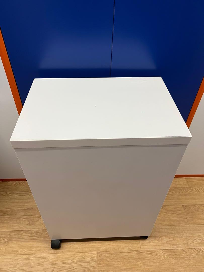 IKEA Micke White Desk Drawer Unit with wheels, Furniture & Home Living ...