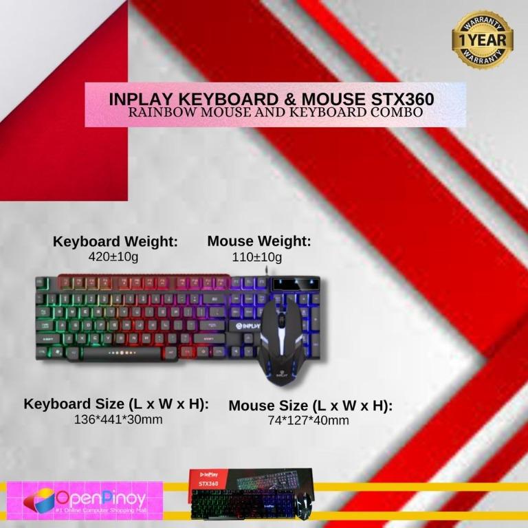 INPLAY KEYBOARD & MOUSE STX360, Computers & Tech, Parts & Accessories ...