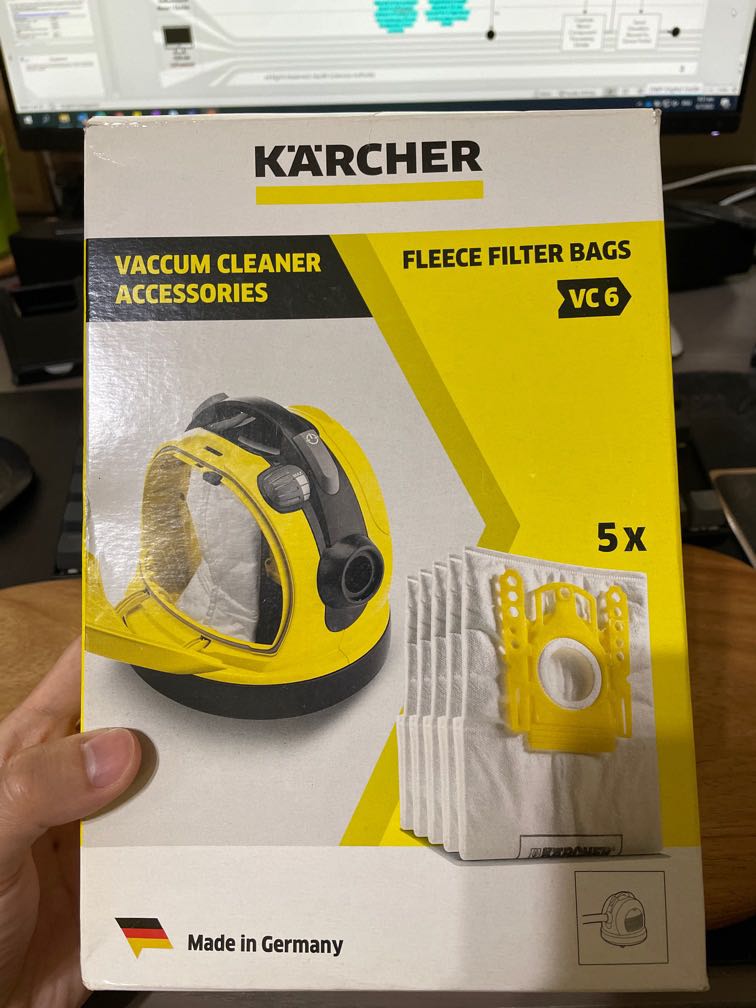 Karcher Fleece Filter Bags VC6, TV & Home Appliances, Vacuum Cleaner ...