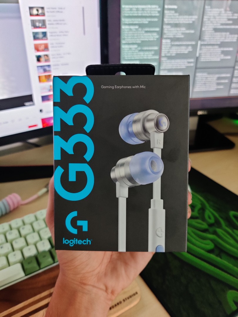Logitech G333 Gaming Earphones (White w/ microphone), Audio, Earphones ...