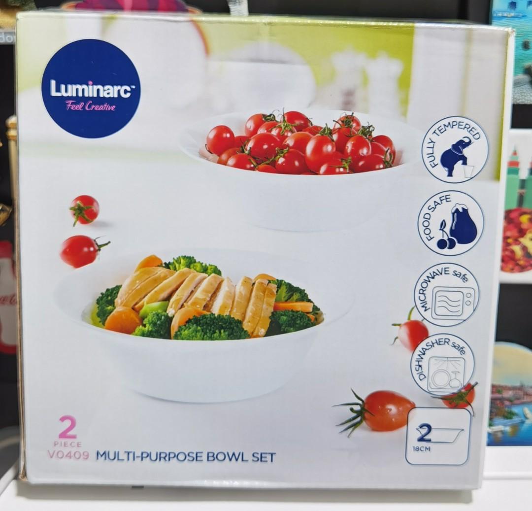 Luminarc Multi-Purpose Bowl Set, Furniture & Home Living, Kitchenware ...