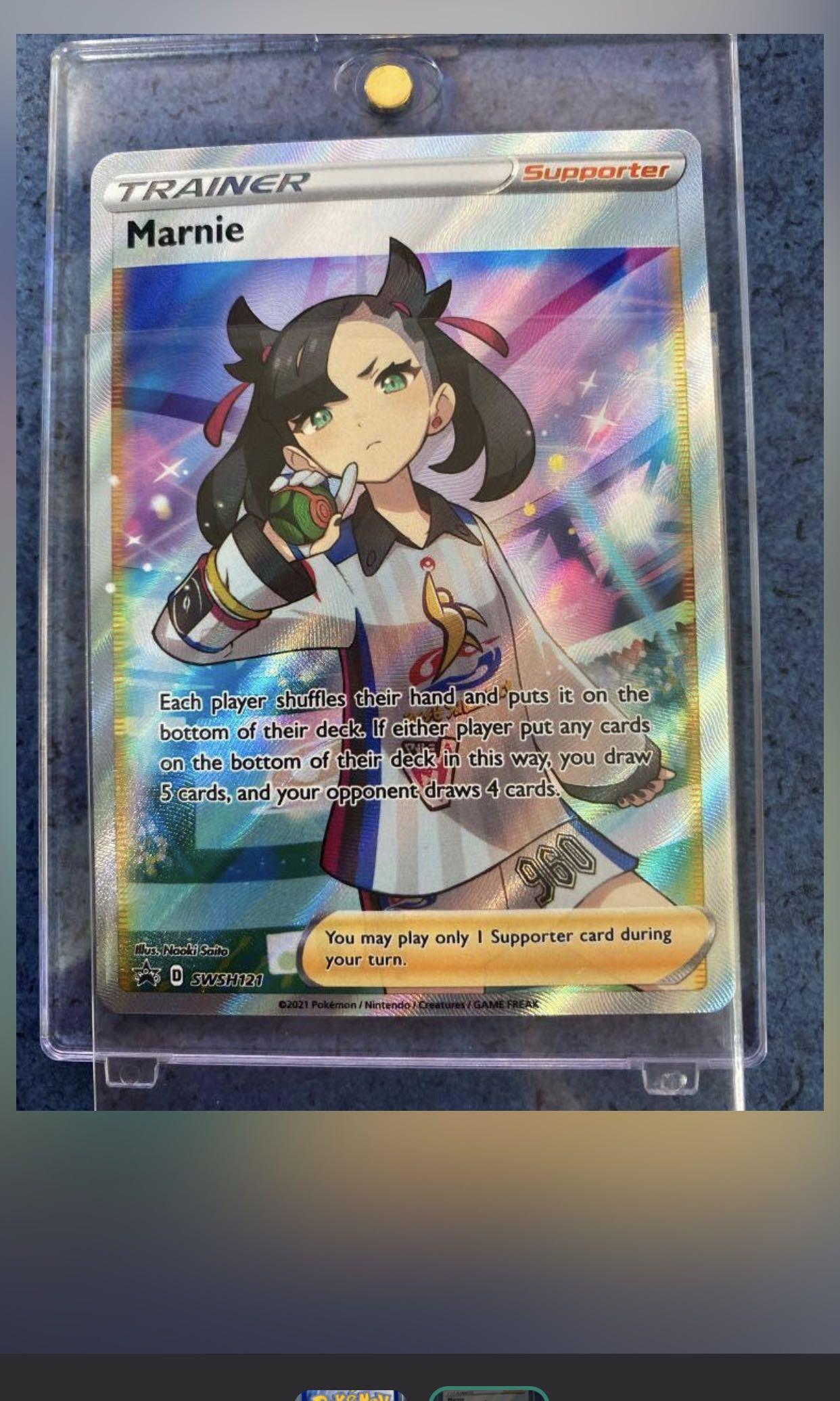 Marnie promo full art, Hobbies & Toys, Toys & Games on Carousell