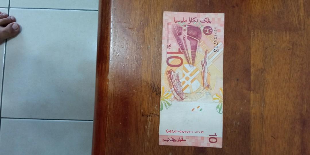 Nice serial numbers: 10 ringgit banknote of Malaysia, Hobbies & Toys ...
