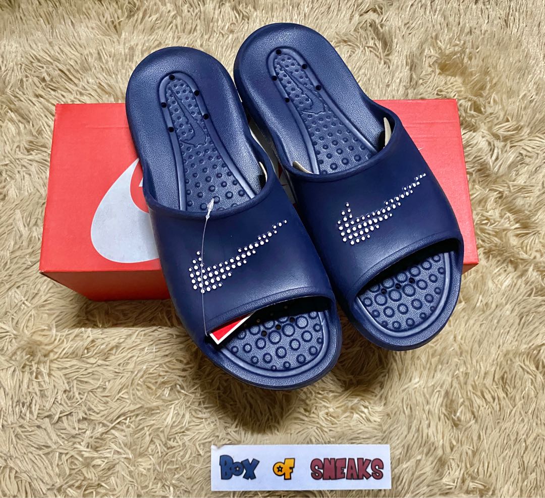 Nike Shower Slides "Navy Blue", Men's Fashion, Footwear, Slippers ...