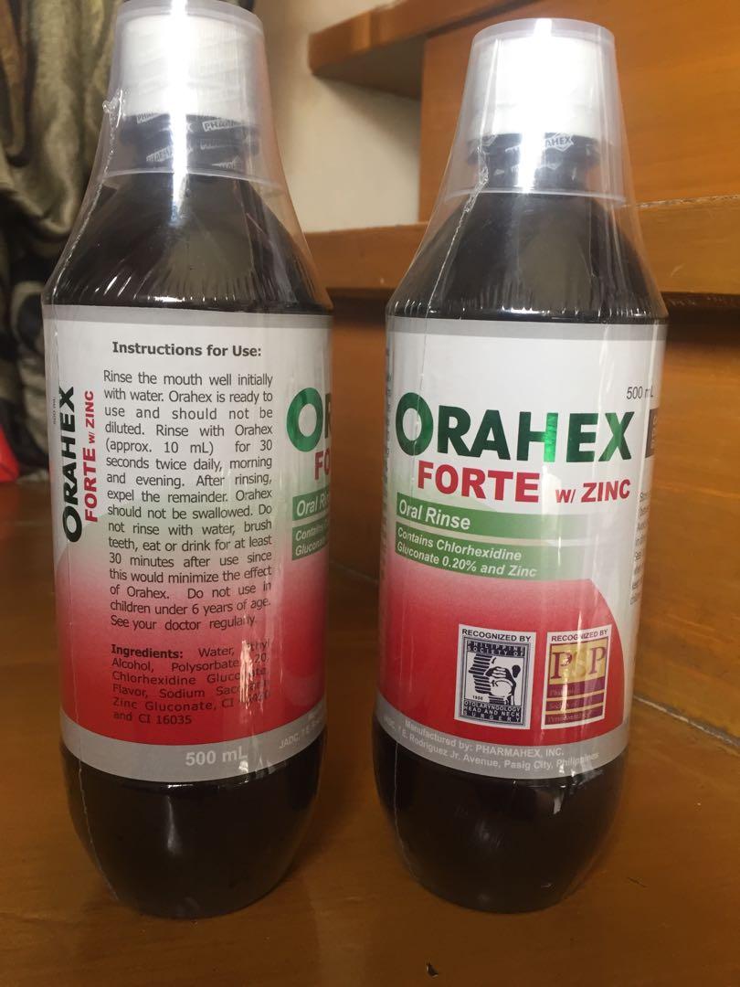 Orahex Forte w/ Zinc 500 ml, Health & Nutrition, Medical Supplies ...