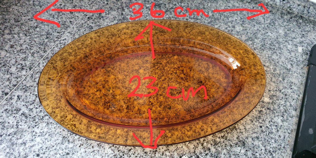 Oval Shape Glass Plate Made in France, Furniture & Home Living ...