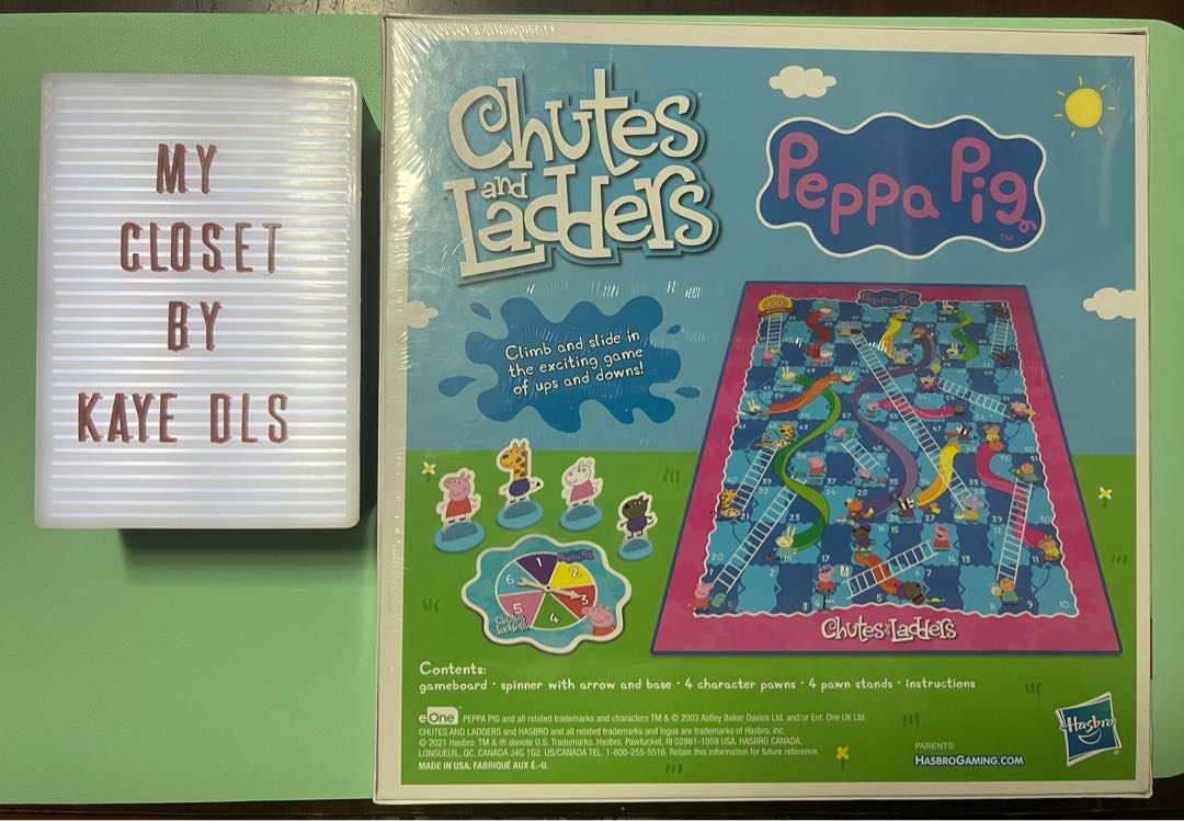 PEPPA PIG CHUTES ABD LADDERS BOARD GAME, Hobbies & Toys, Toys & Games ...