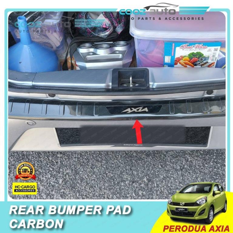 Perodua Axia ABS Rear Bumper Guards Trunk Protector Carbon Black, Auto ...