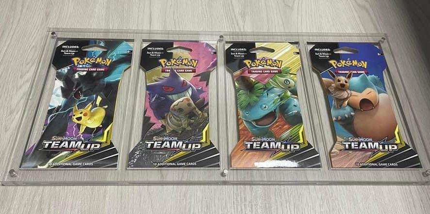 POKÉMON TCG - SLEEVE BOOSTERS FULL ART SET W ACRYLIC, Hobbies & Toys ...