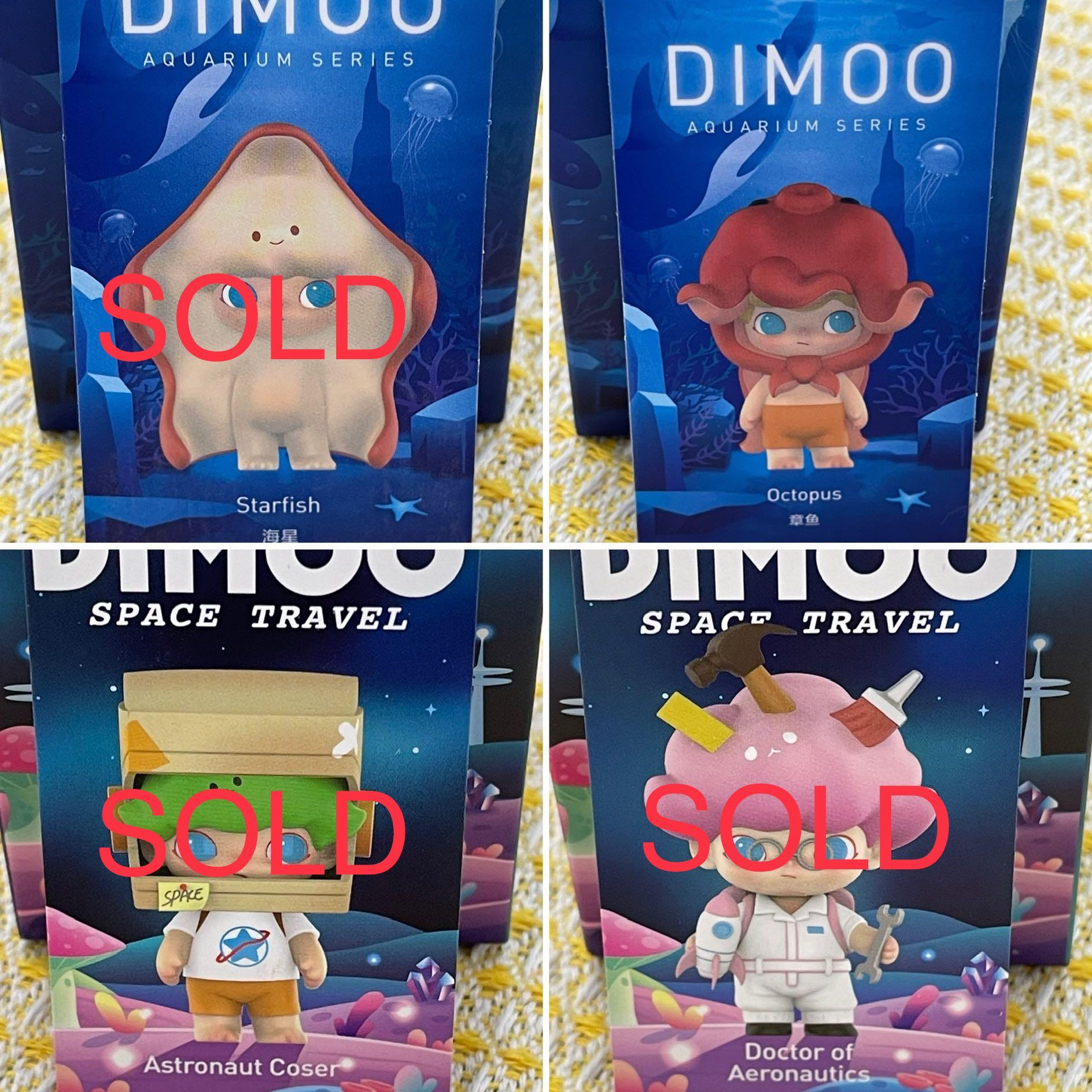 Popmart / Pop mart, Dimoo Aquarium & Space Travel, Starfish, Octopus ...
