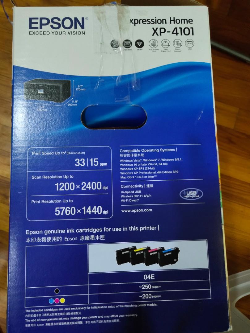 Printer Epson XP-4101 Series, Computers & Tech, Printers, Scanners ...