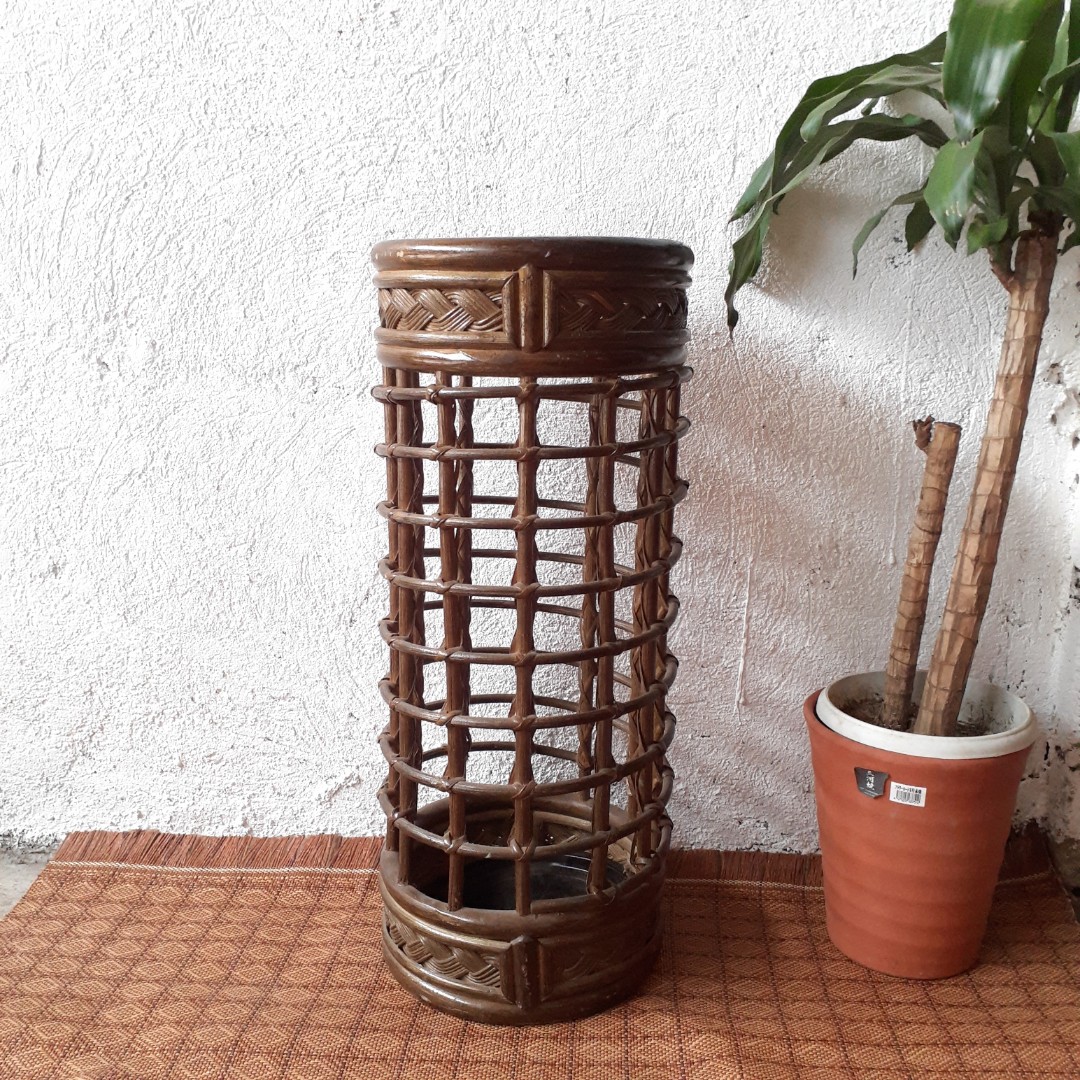 Rattan umbrella stand holder, Furniture & Home Living, Home Improvement ...