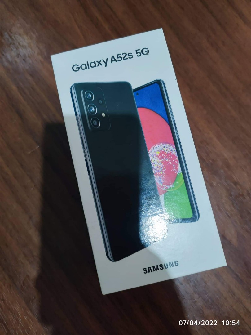 Samsung Galaxy A52s 5G Black Dualsim NTC Snapdragon Complete Set Box ...