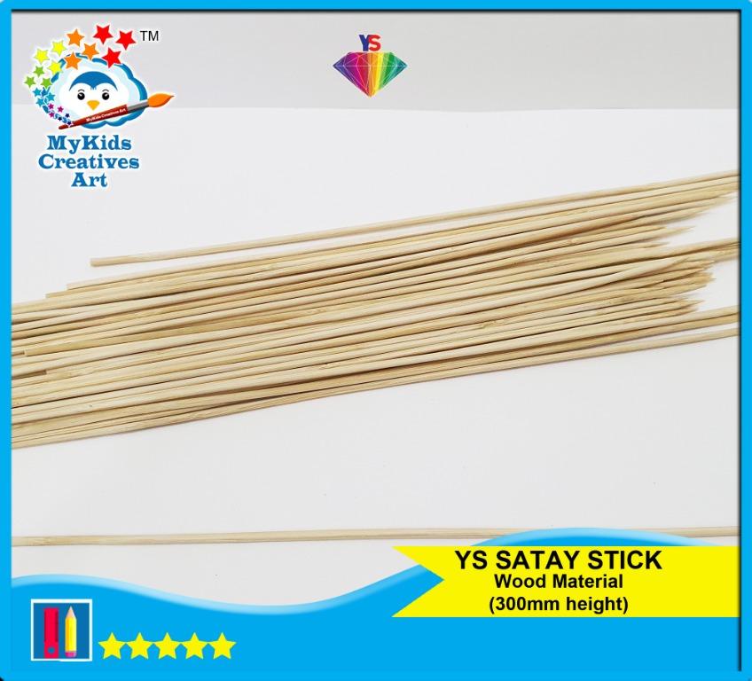 SATAY STICK (WOOD) 300MM, Hobbies & Toys, Stationery & Craft, Craft ...