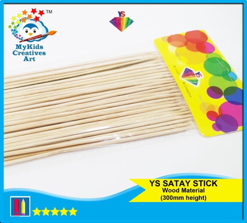 SATAY STICK (WOOD) 300MM, Hobbies & Toys, Stationery & Craft, Craft ...