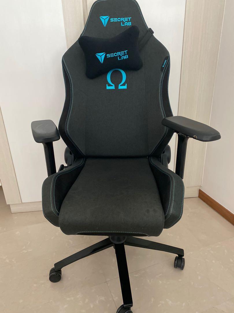 Secret lab Omega 2020 black/blue, Furniture & Home Living, Furniture ...