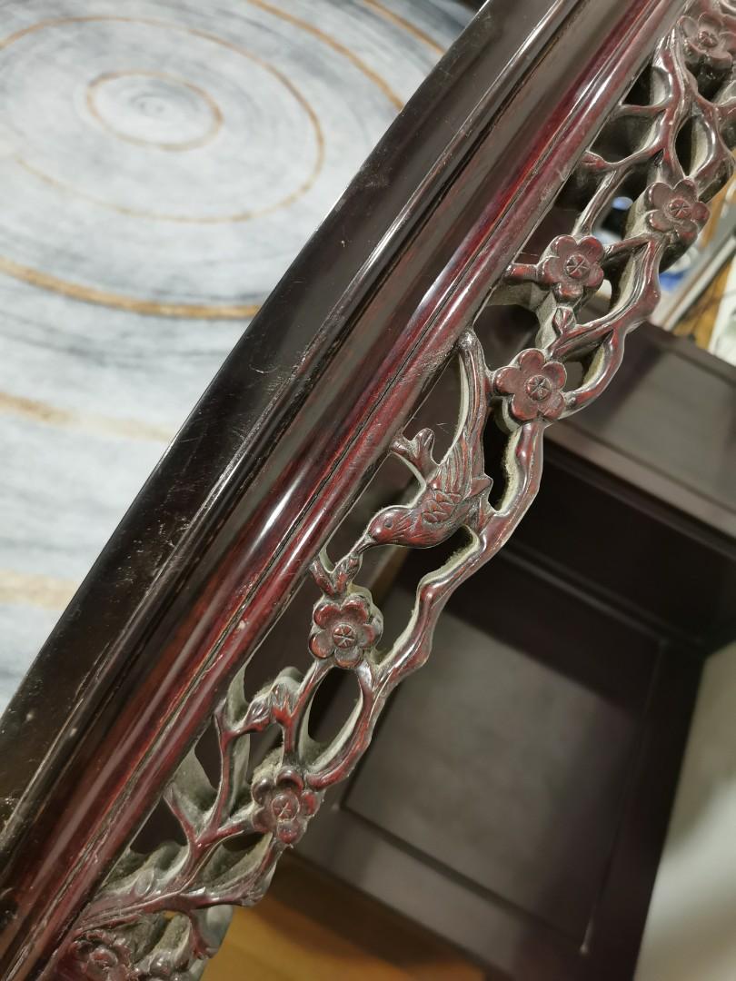 Solid wood dismantlable oriental peranakan style dining table ...