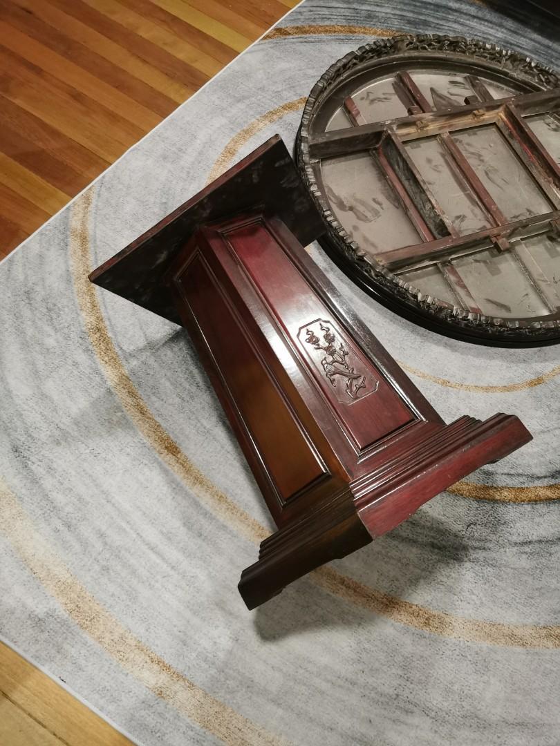 Solid wood dismantlable oriental peranakan style dining table ...