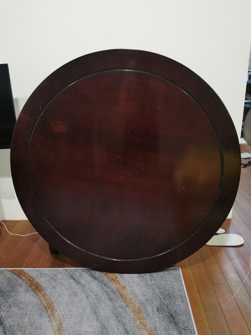 Solid wood dismantlable oriental peranakan style dining table ...