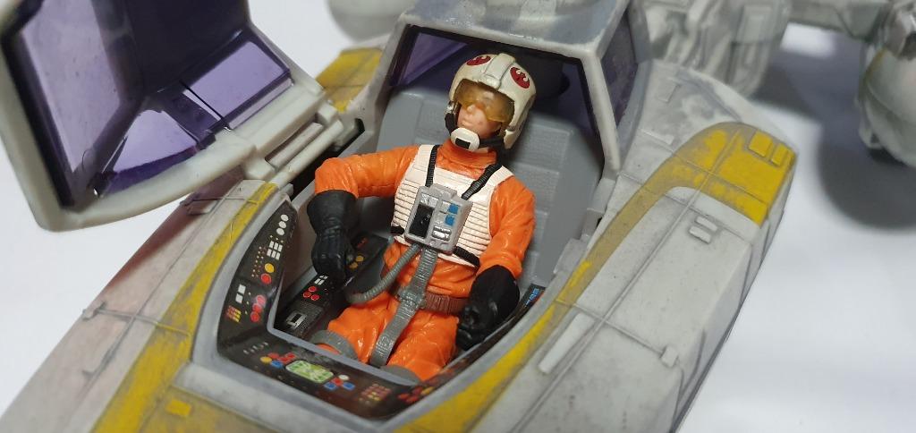 star wars (the power of the force) - hasbro - y-wing fighter & pilot ...