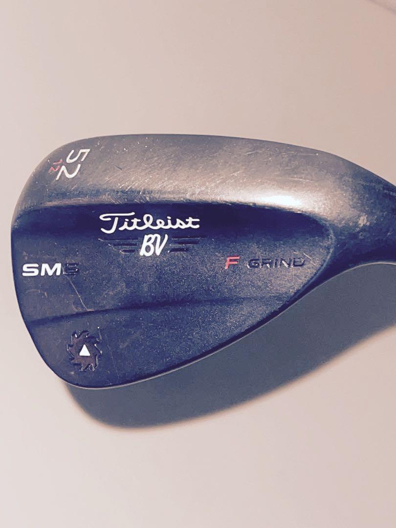 Titleist BV Vokey Design Brushed Steel Wedge 52 degree SM6 Bounce 12 F grind wedge, Sports ...