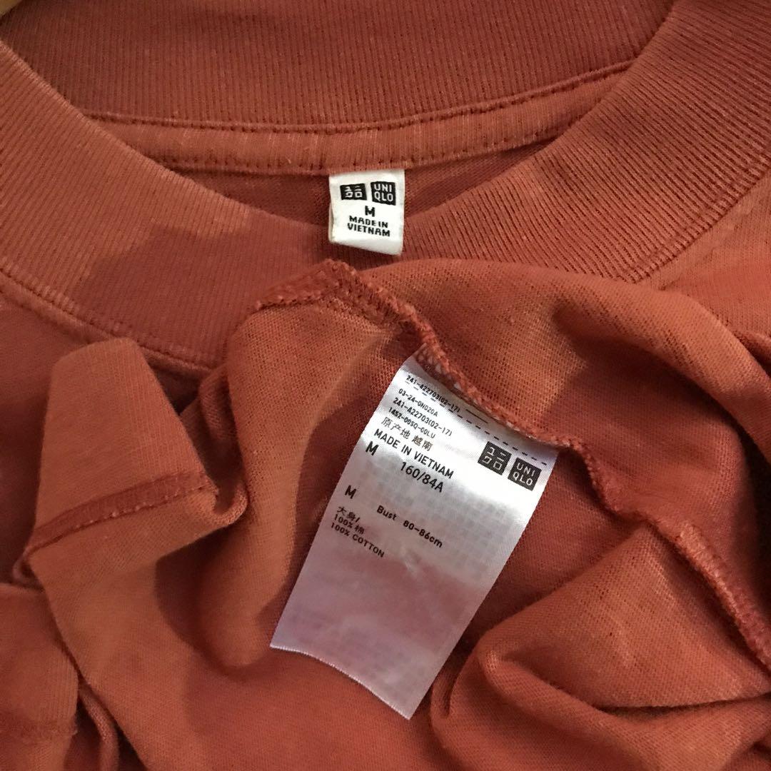 Uniqlo Burnt Orange High Neck Boxy Top, Women's Fashion, Tops, Shirts ...