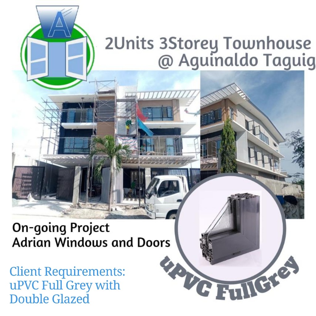 uPVC Full Gray Profile windows and doors, Furniture & Home Living ...