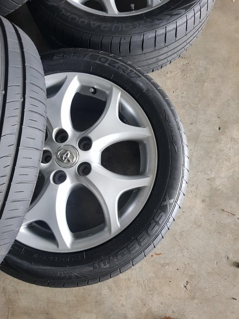 Used Original 17 Toyota Estima Rims And Tyres, Car Accessories, Tyres ...