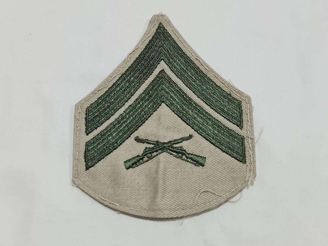 USMC Corporal Chevron Patch, Men's Fashion, Watches & Accessories ...