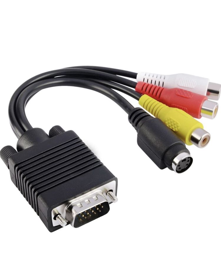 VGA to RCA S-Video AV Cable Adapter, Computers & Tech, Parts ...