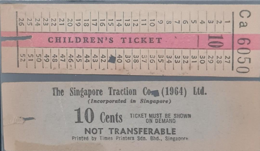 Vintage ! 50s to 70s' Singapore Bus Company Old Bus Tickets included ...