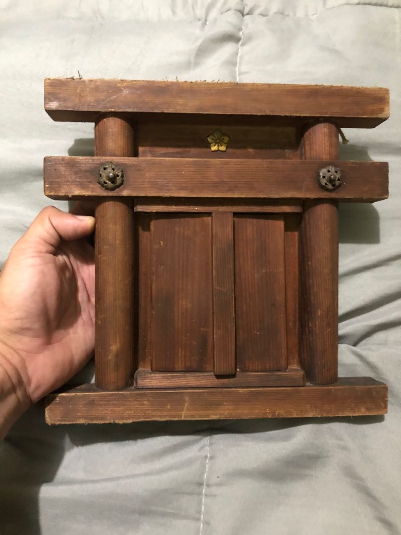 Vintage japanese door shrine wooden picture frame, Furniture & Home ...