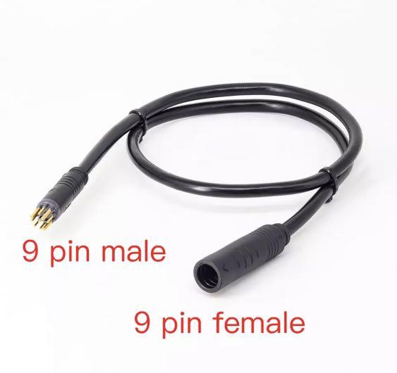 ***Wire Motor 9 Pin Julet Wheel Hub Motor Cable *Choose A or B* 80cm ...