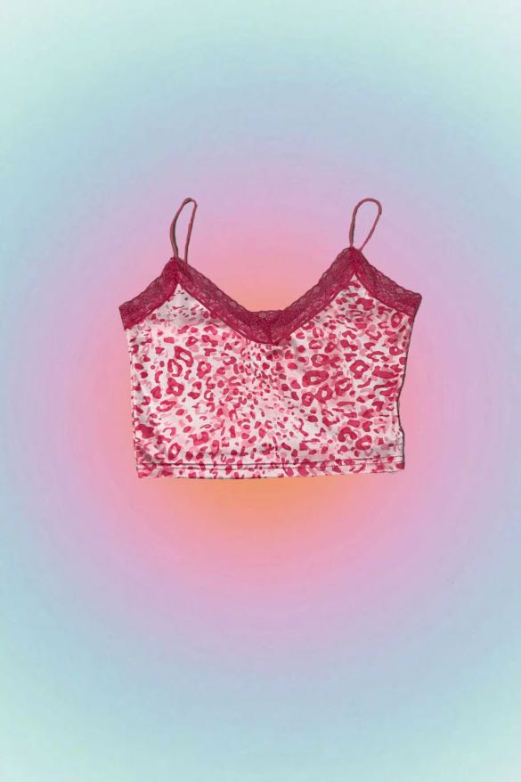Y2k camisole leopard animal print, Women's Fashion, Tops, Sleeveless on ...