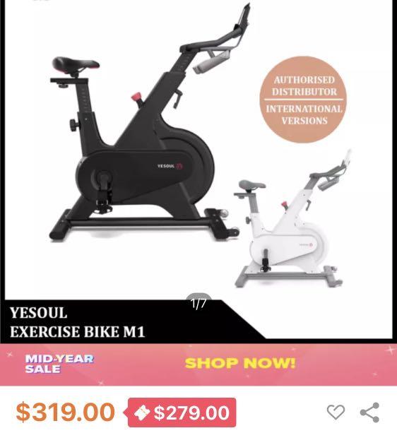 Yesoul Exercise Bike M1, Sports Equipment, Exercise & Fitness, Cardio ...