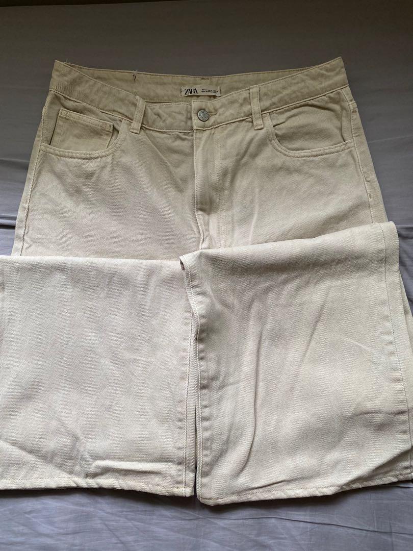 Zara Wide Leg Pants Womens Fashion Bottoms Jeans On Carousell