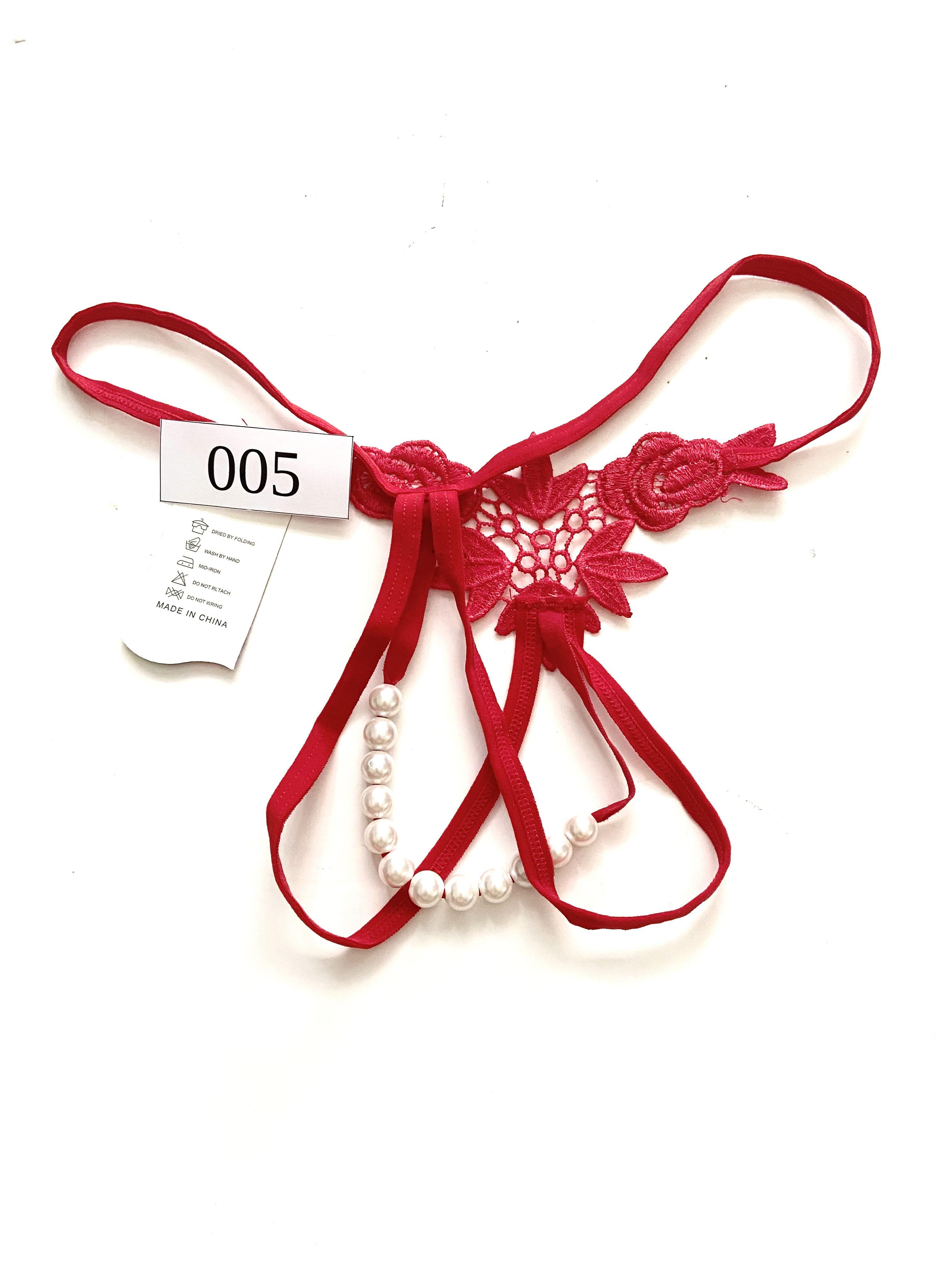 005. Butterfly Pearl Red Sexy Panty, Lady Ladies Woman Women Lingerie ...
