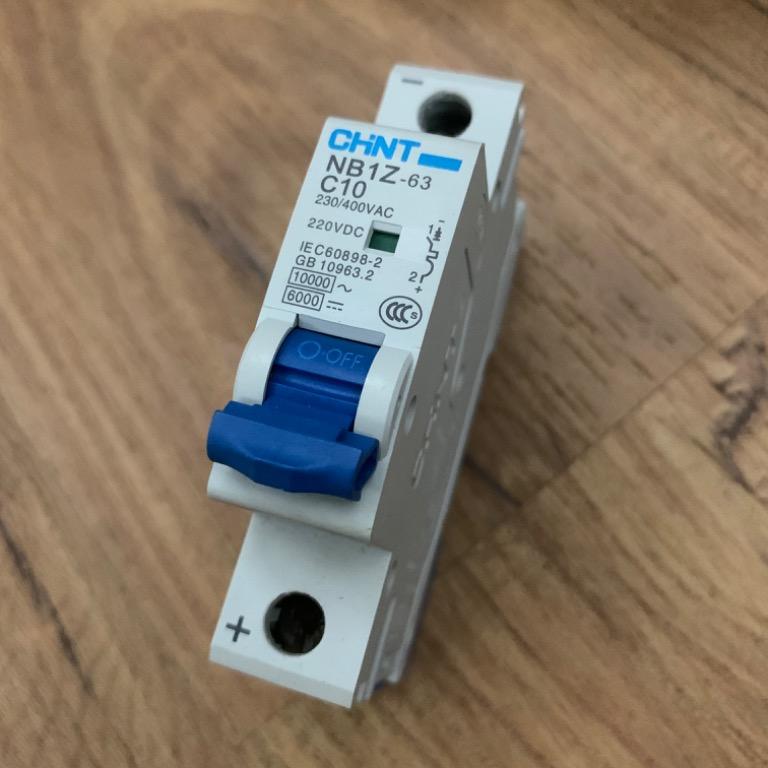 CHINT 10A DC MCB Single Pole Miniature Circuit Breaker 1P ‘C’ Curve ...