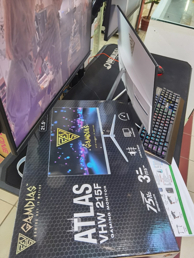 21.5" GAMDIAS ATLAS VHW 215F 75HZ Gaming Monitor White Edition ...
