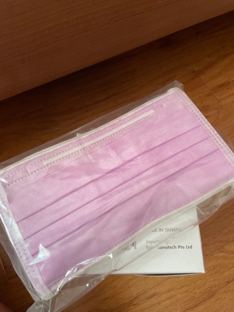 50pcs Purple Surgical Masks (Hospital Grade), Health & Nutrition, Face ...