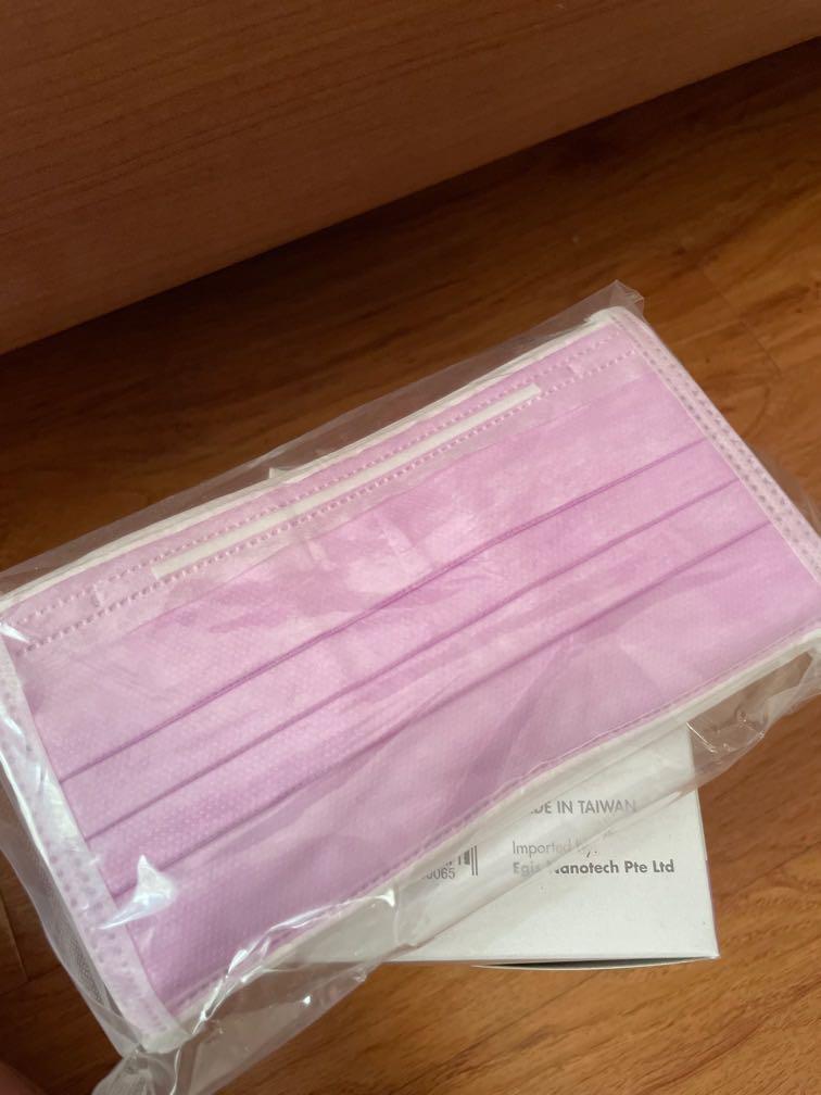 50pcs Purple Surgical Masks (Hospital Grade), Health & Nutrition, Face ...
