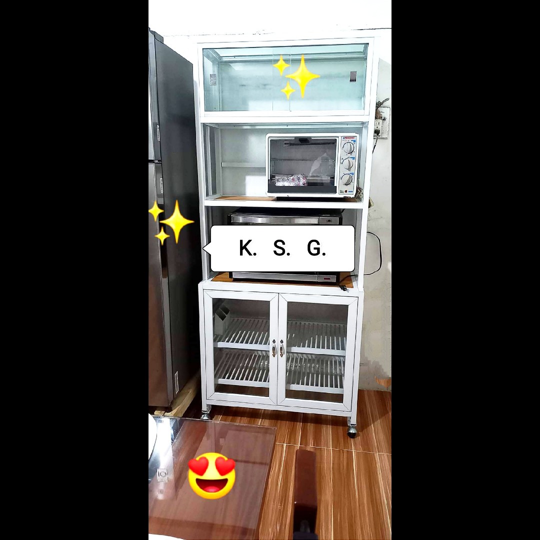 Aluminum Kitchen Rack Kitchen Organizer with Bottom Dish Cabinet ...